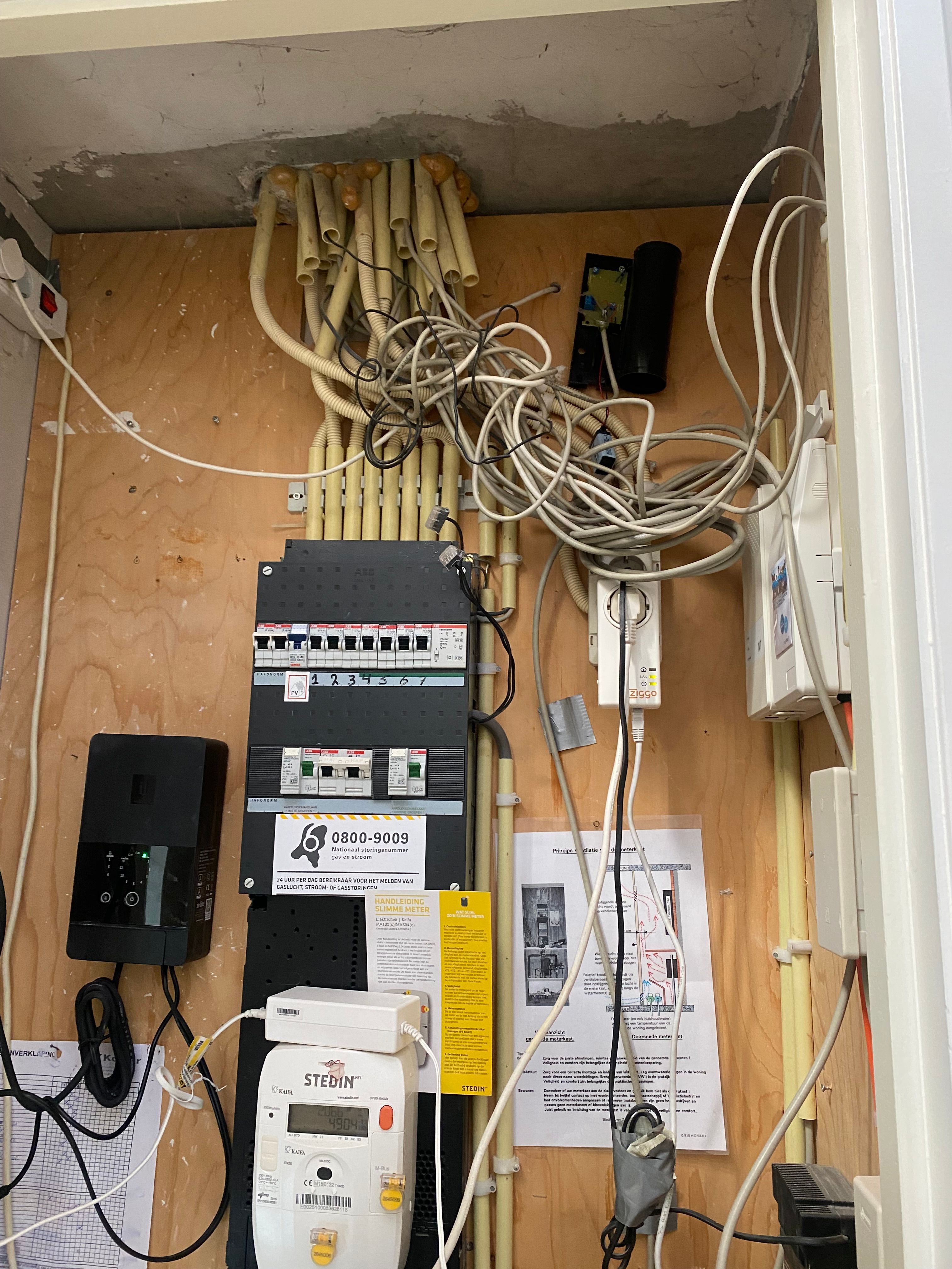 Netwerk kabel: Reparatie; meterkast opruimen en netjes maken - Werkspot