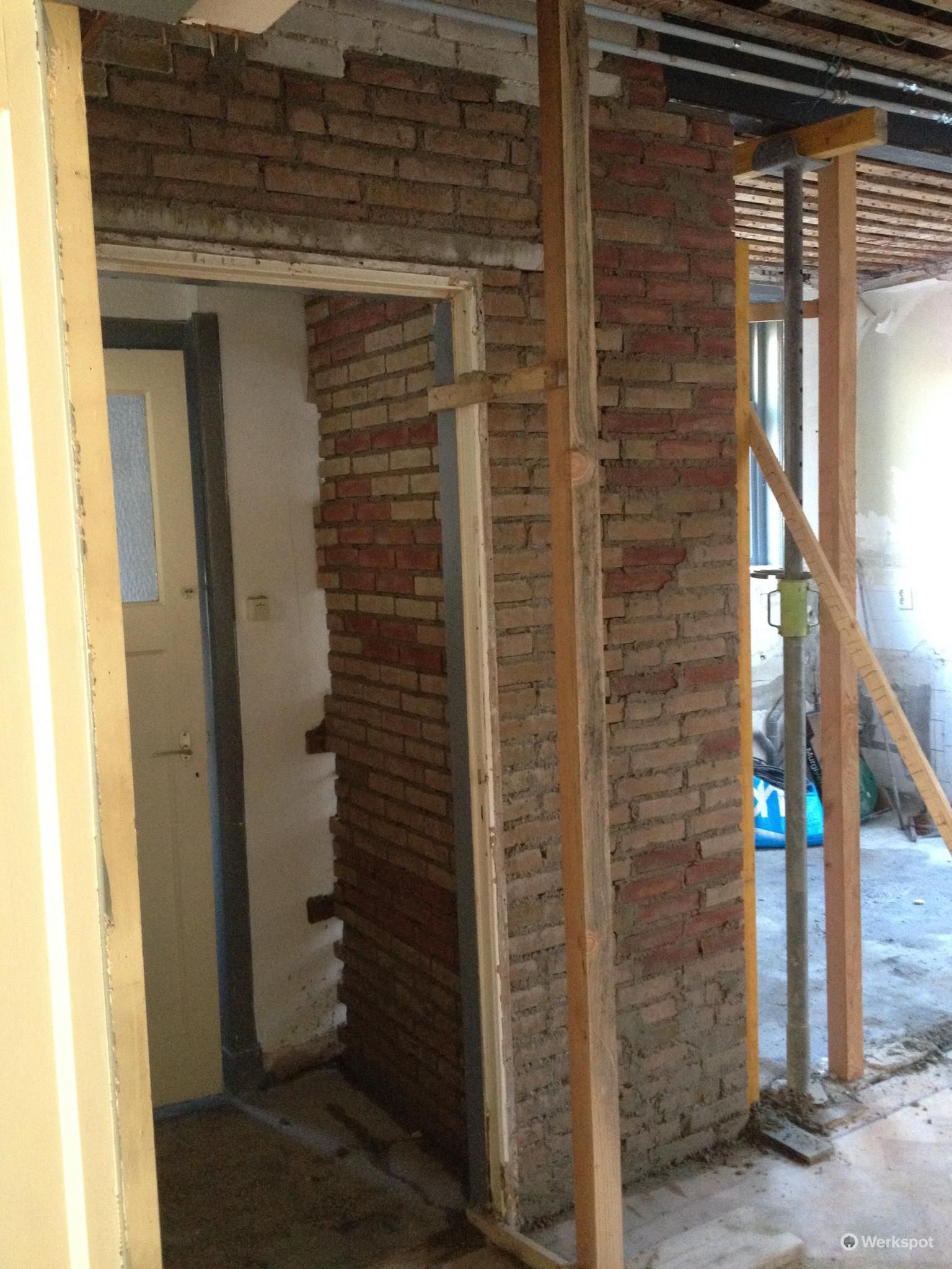binnenmuur (dragende muur) deels metselen - Werkspot