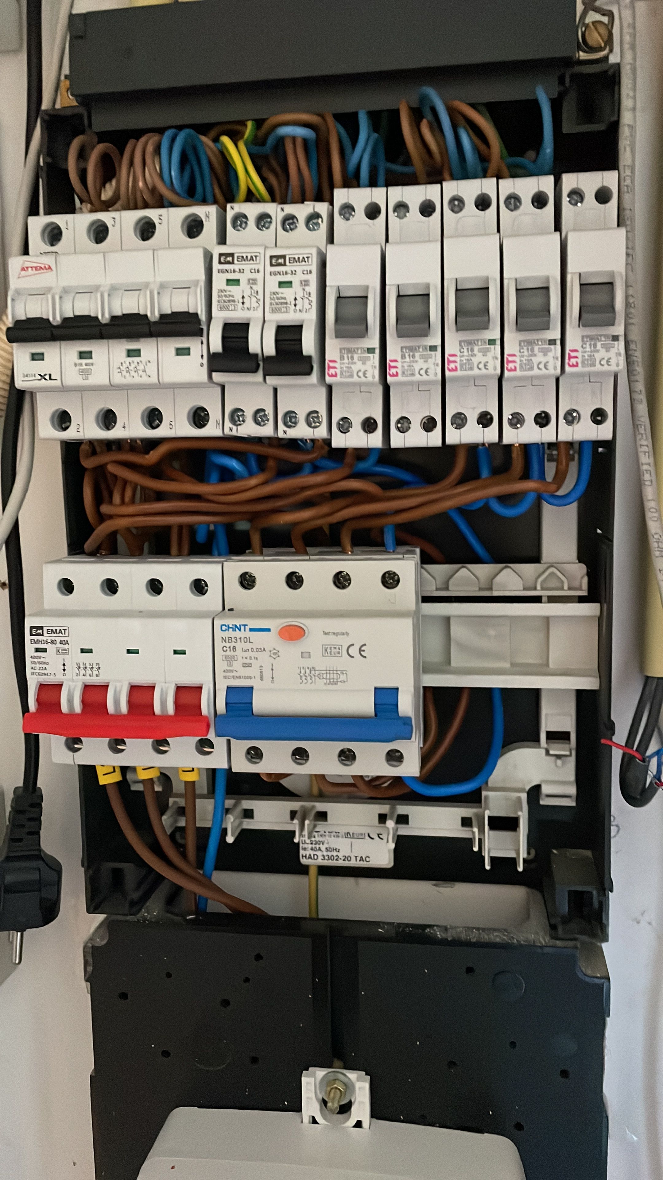 Zonnepanelen: Bekabeling aansluiten in de meterkast; 4 zonnepanelen ...