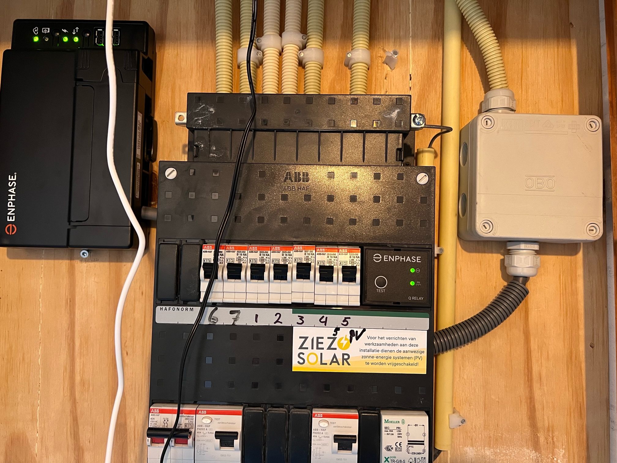 Groepenkast installeren of vervangen: 7 groepen; Homewizard kWh wif ...